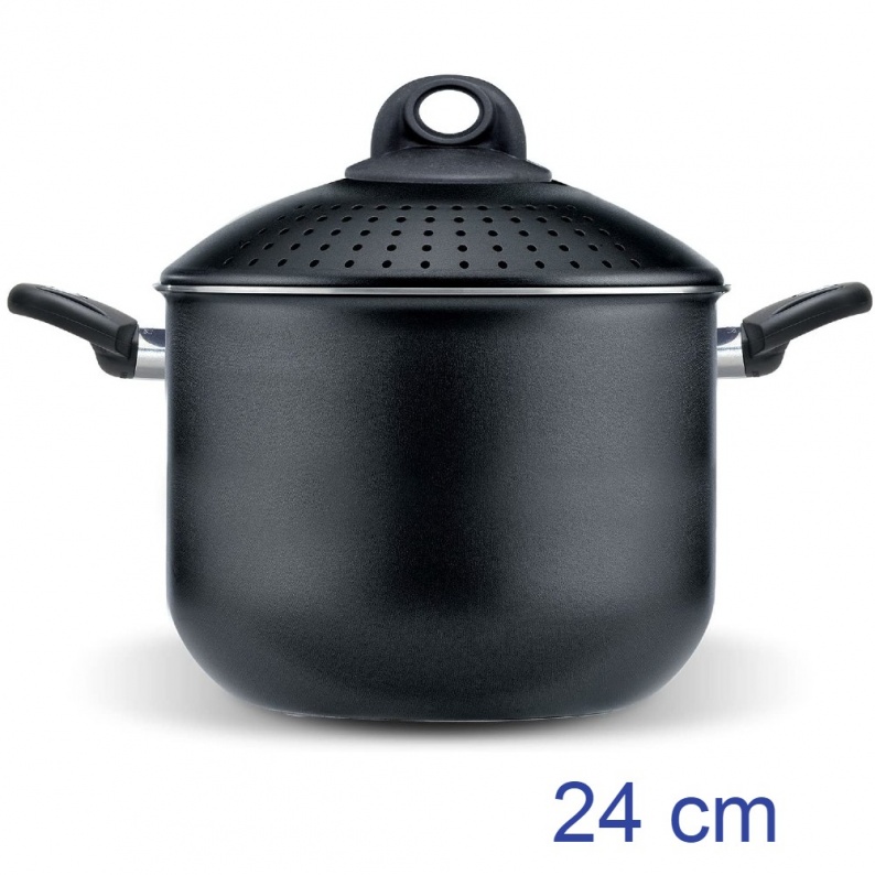 Pentola cuoci pasta alluminio induzione Bio Stone PastaSi 7 lt - cm 24