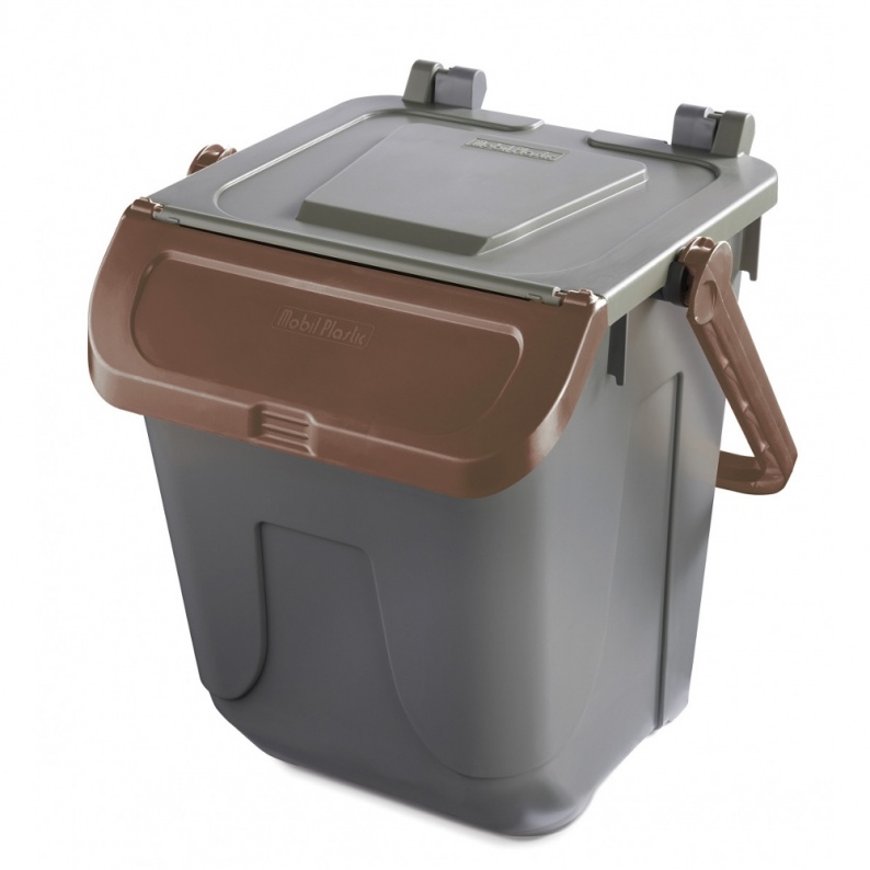 BIDONE PER RACCOLTA DIFFERENZIATA ECOLOGY 25 LT MARRONE