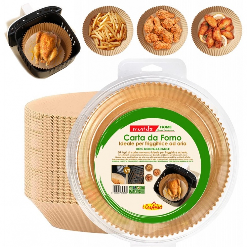 CARTA FORNO PER FRIGGITRICE AD ARIA CM 20 - Pz 50