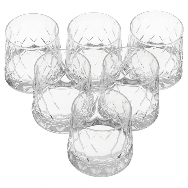 BICCHIERE VETRO WHISKY LEAFY 30 cl Pz 6