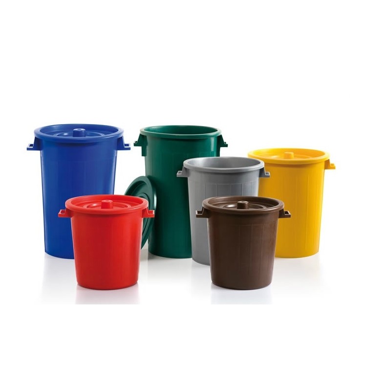BIDONE DIFFERENZIATA C/COP Lt 100 MARRONE (RIFIUTI ORGANICI)